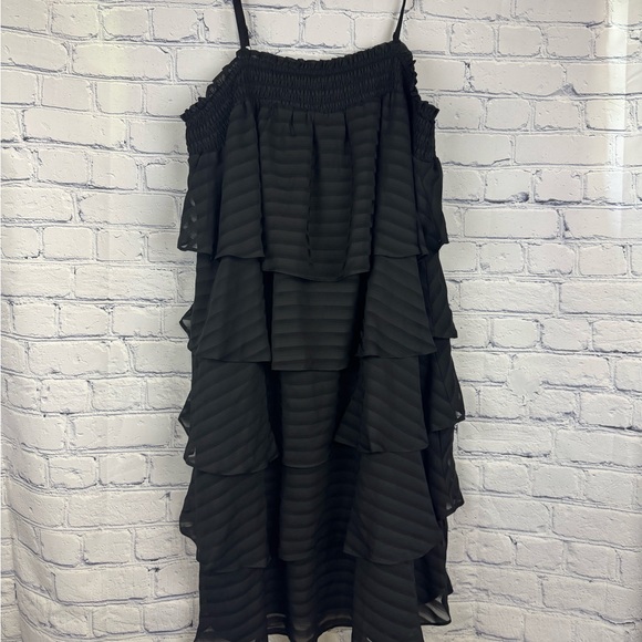 ANDREE BY UNIT | Dresses | Andree By Unit Black Layered Mini Dress Nwt ...